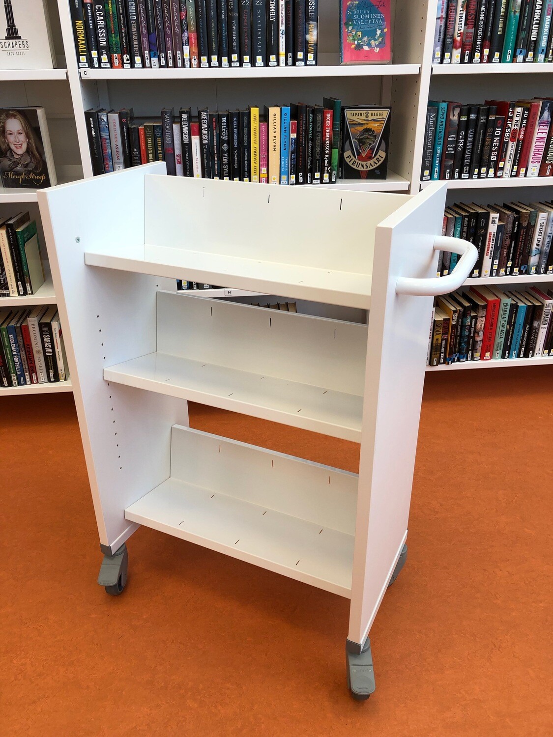 Pikkolo 1-puolinen kirjavaunu, L650mm