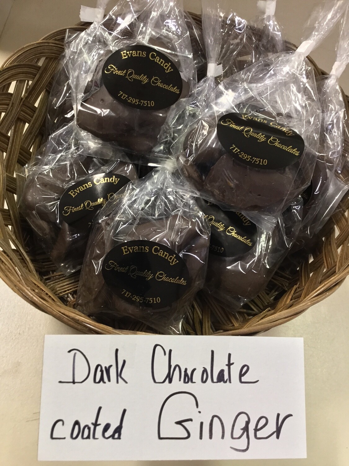 Ginger - Dark Chocolate Coated Ginger - 4 oz.