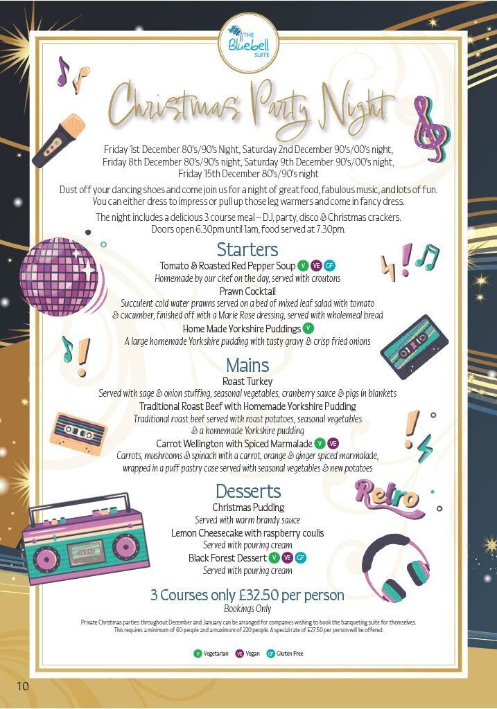 Christmas Party Nights at The Fairway, Barnsley!