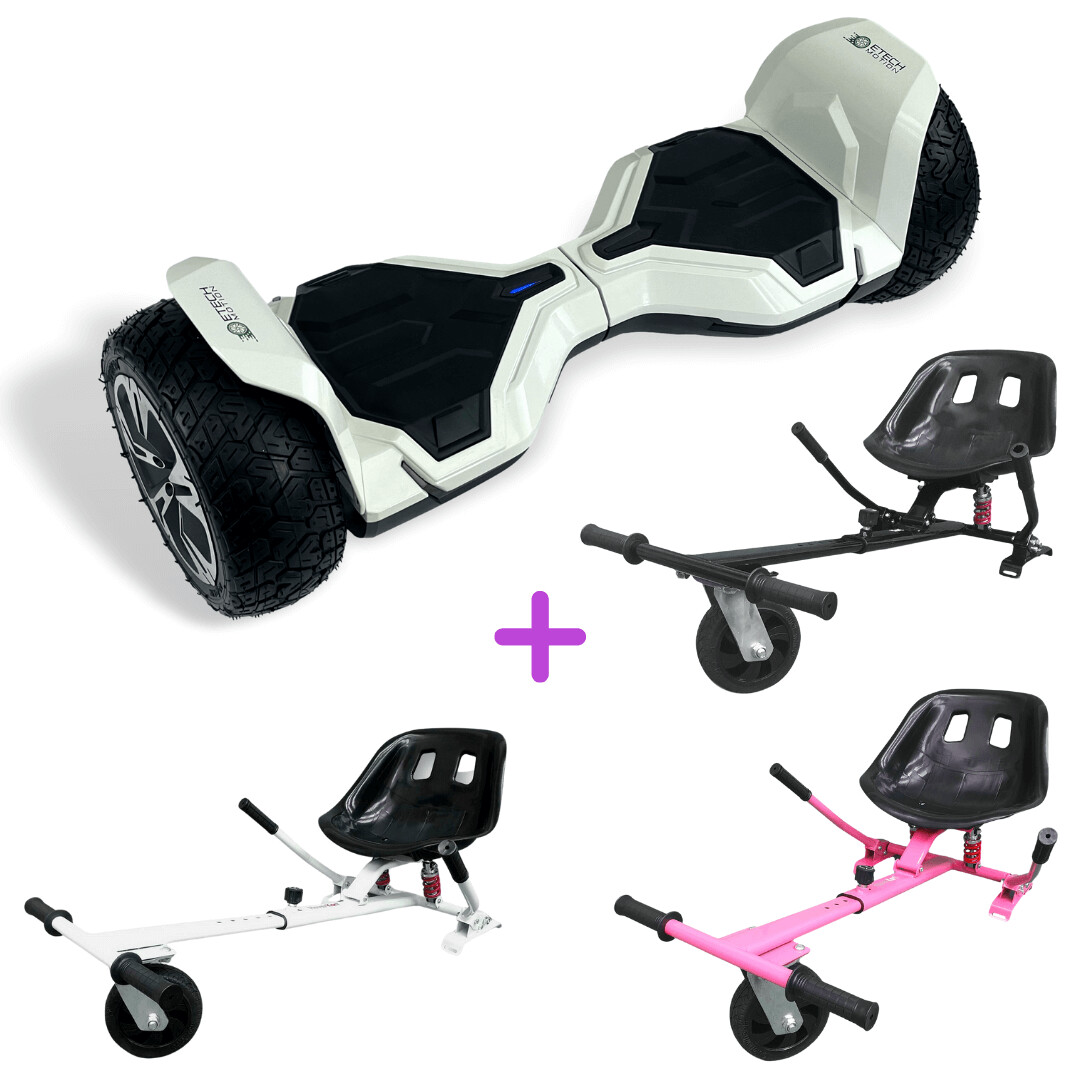 White G2 WARRIOR PRO 8.5" All Terrain Off Road Hoverboard Segway with ...