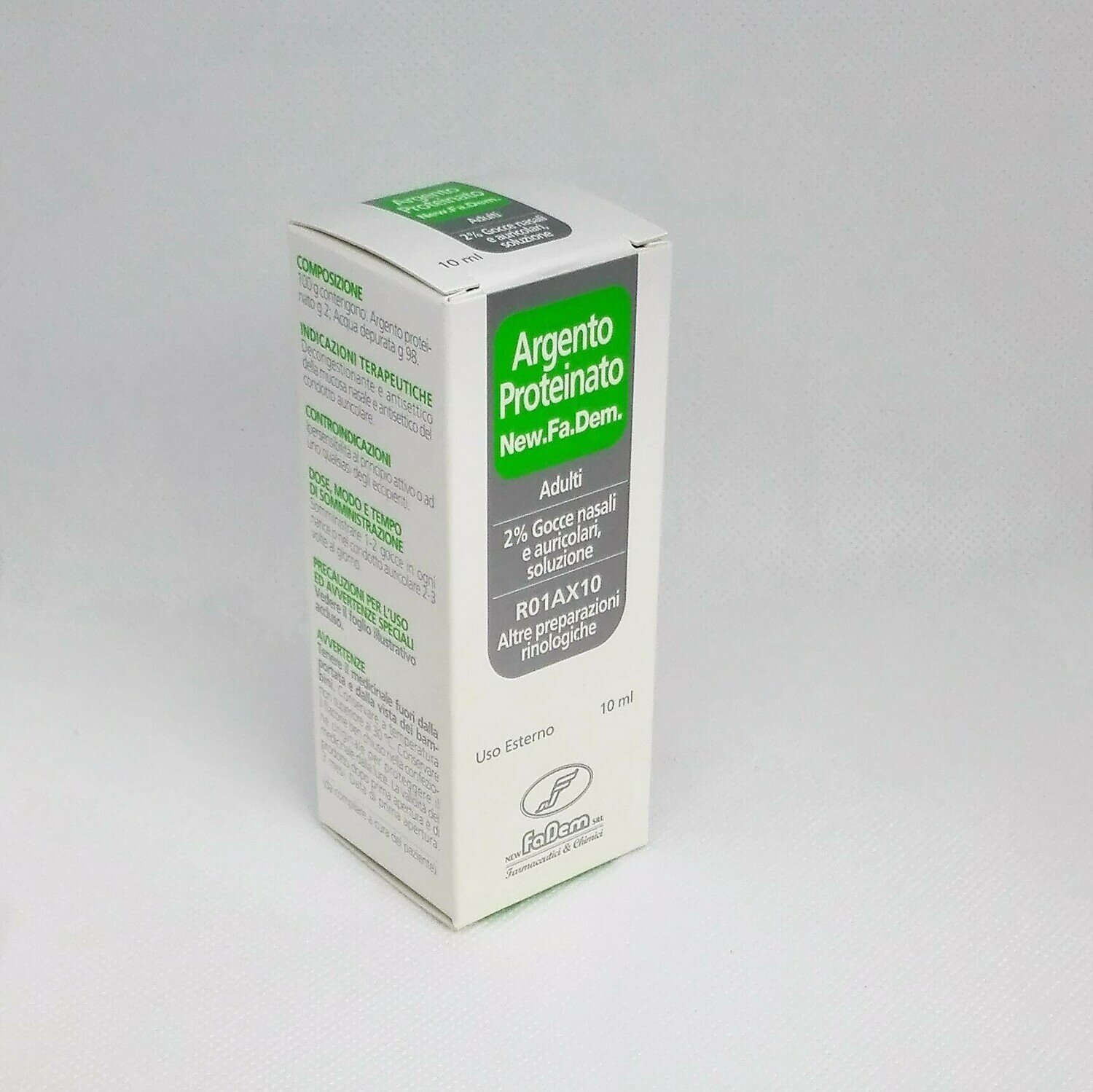 ARGENTO PROTEINATO 2% - 10 ML.