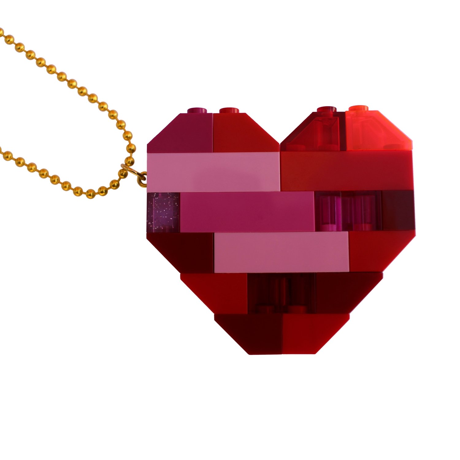 Collectible heart pendant (Double thickness) Model 2 - made from LEGO ...