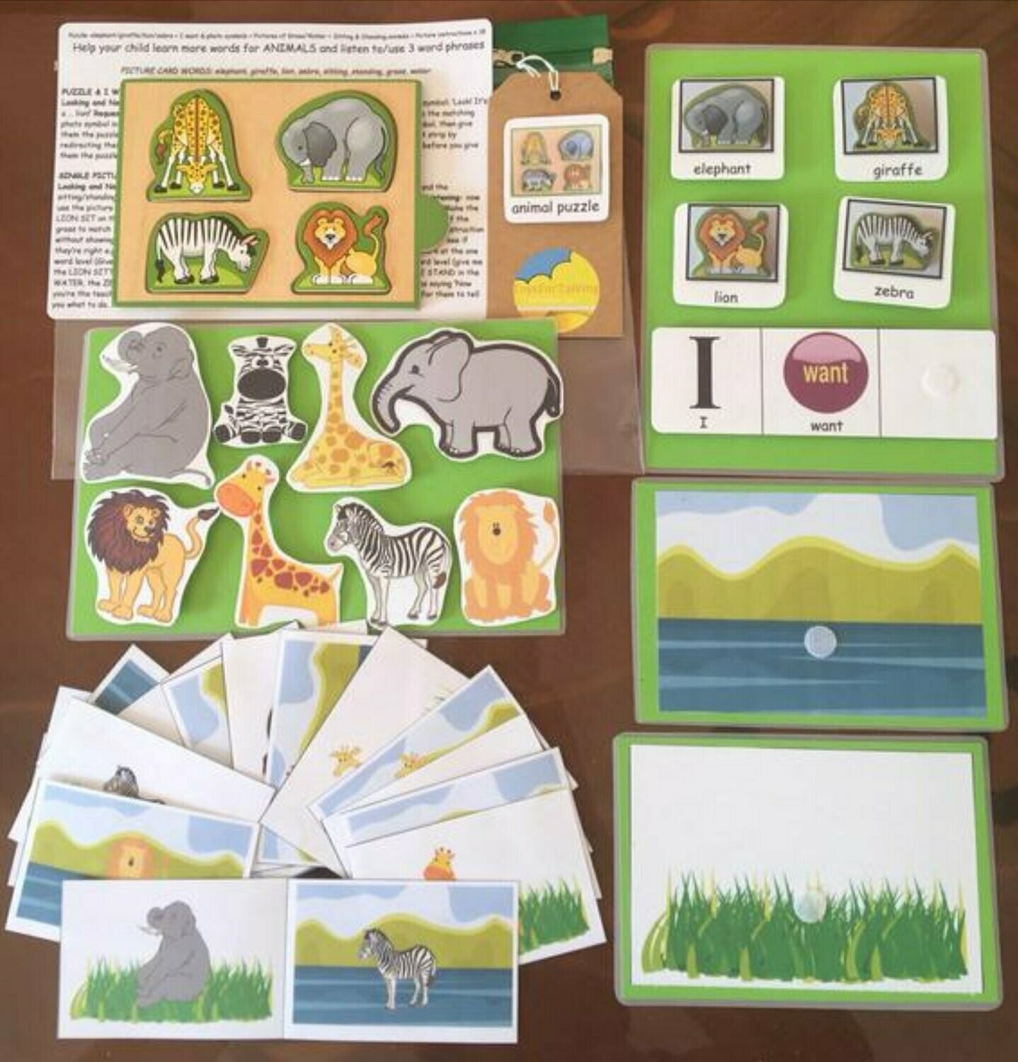 Wild Animals Mini Puzzle 3 Word Level Pack