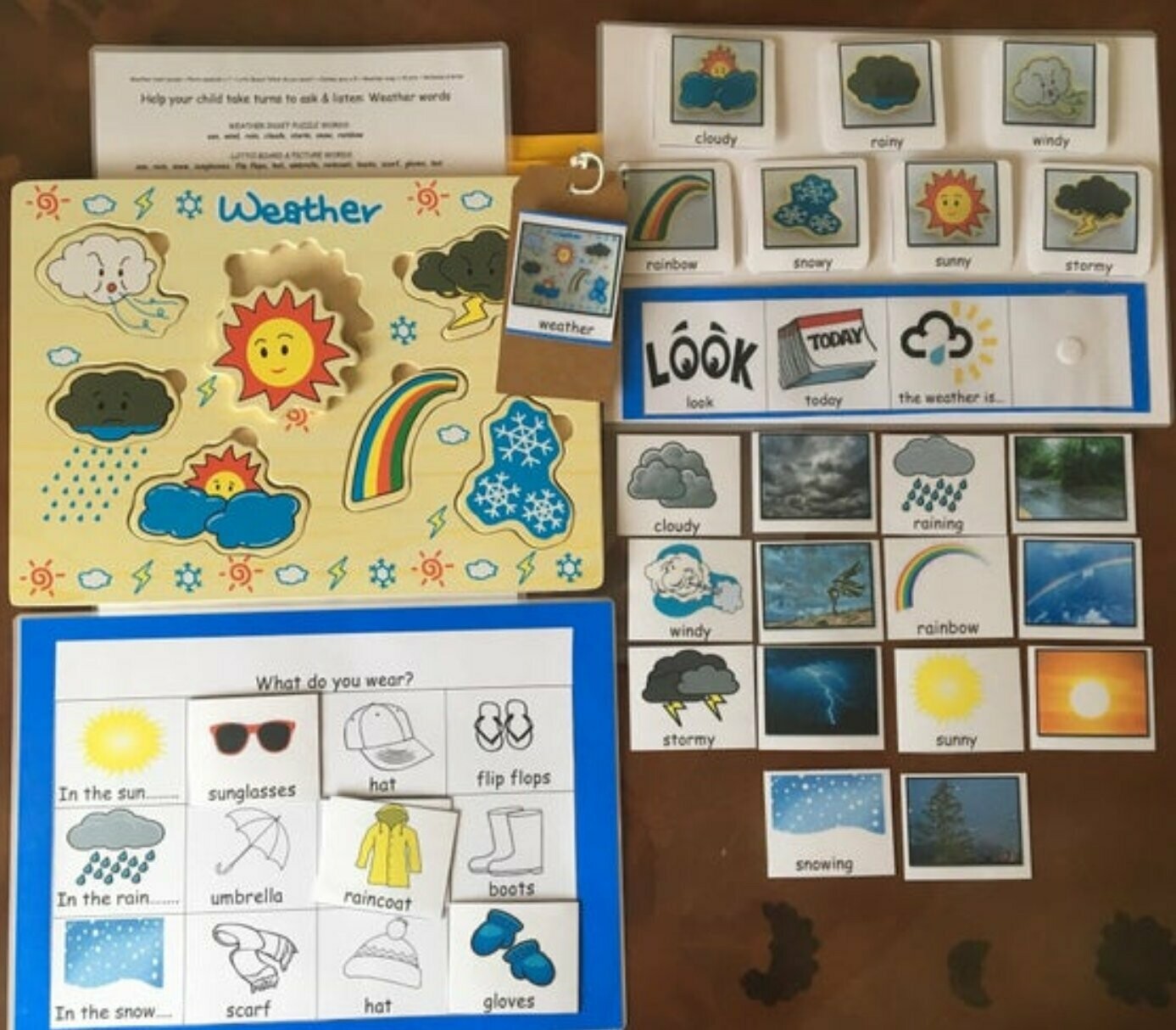 Weather Puzzle Vocabulary Pack