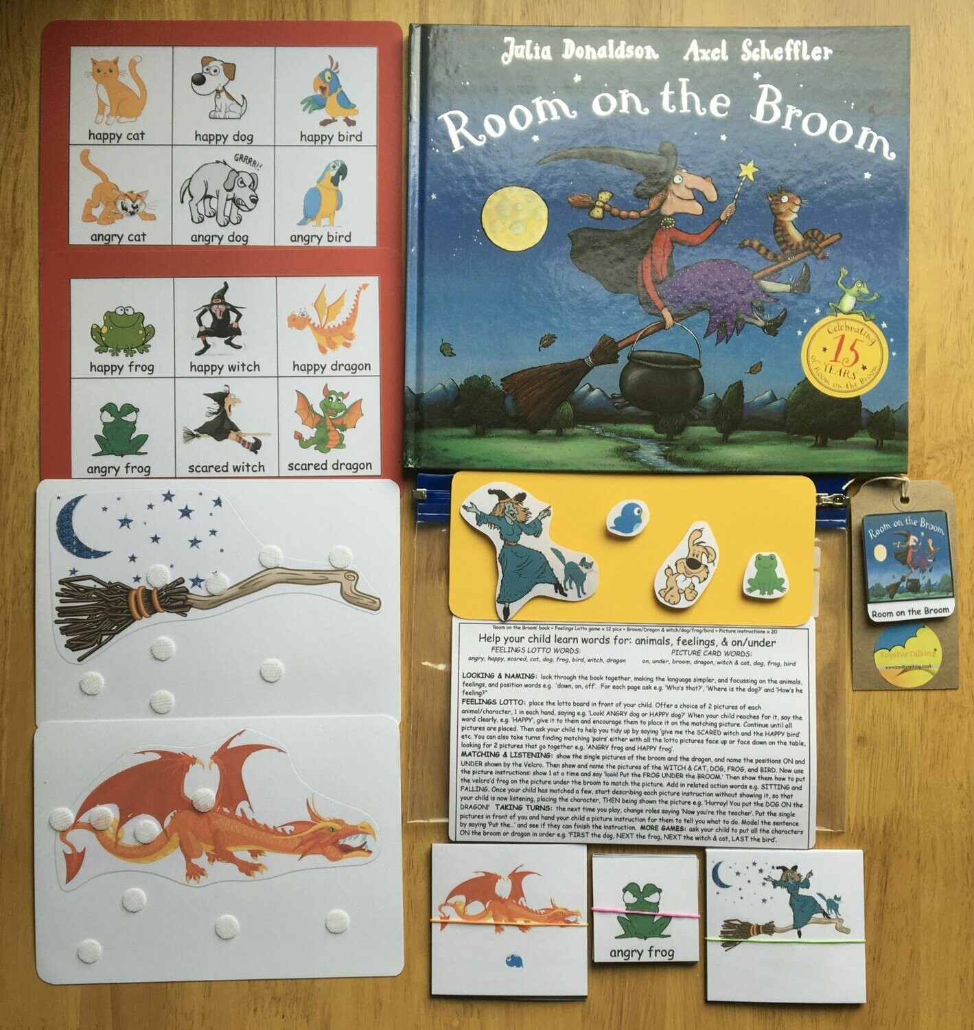Room on the Broom 3 Word Level with Hardback Book