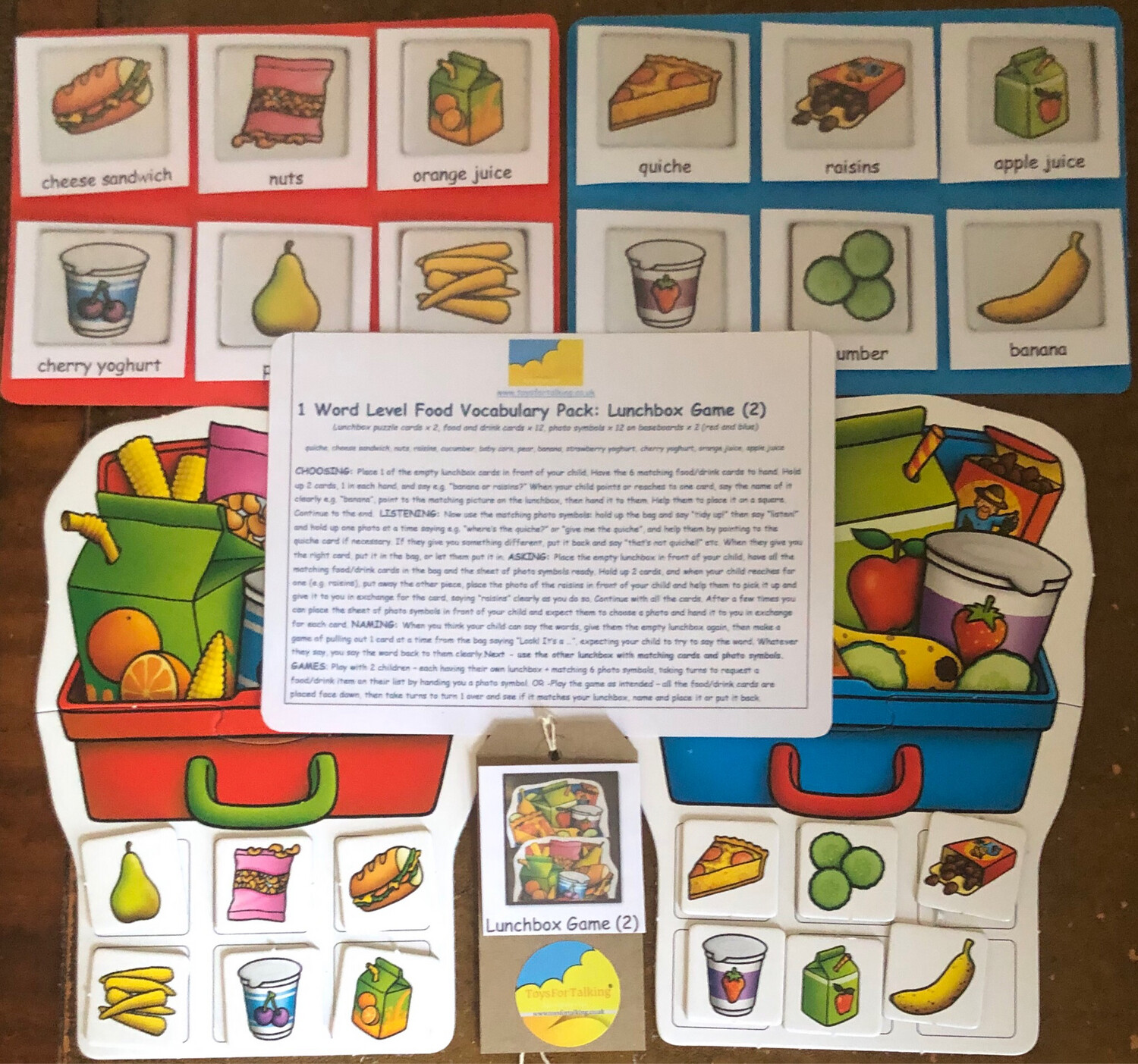 Lunchbox Game (2) Food Vocabulary 1 Word Level