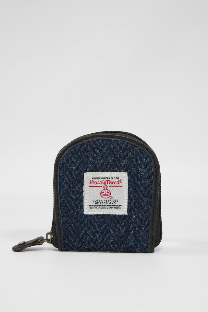 Harris Tweed Lewis Tray Coin Purse | HB104 (Black Leather) – Harris ...