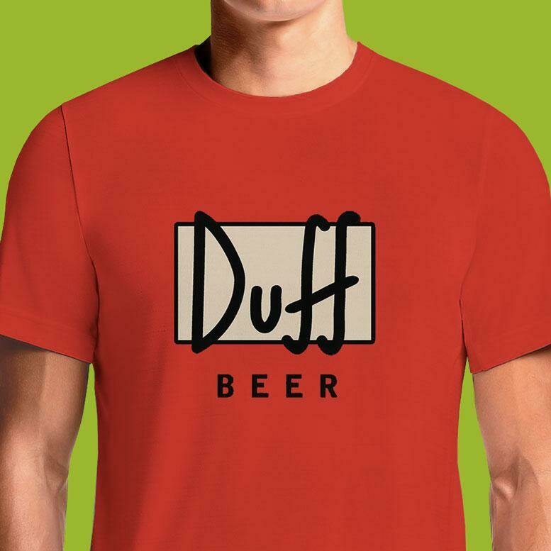 Red Duff Beer Simpsons T-shirts India Men's Color T Shirt