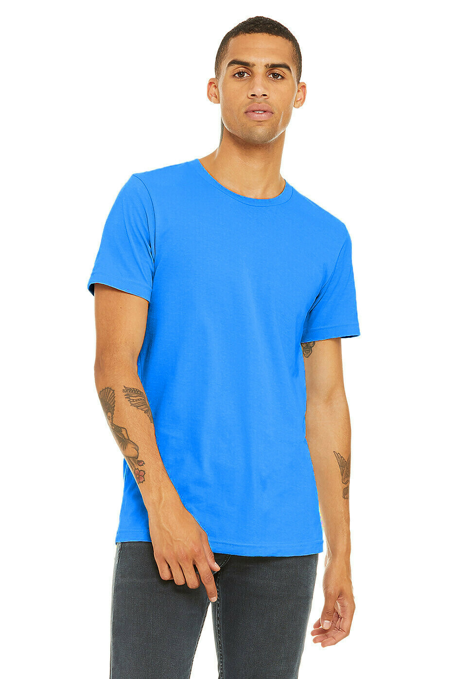 Blue Fury Unisex Womens Plain No Prints OSOM T Shirt