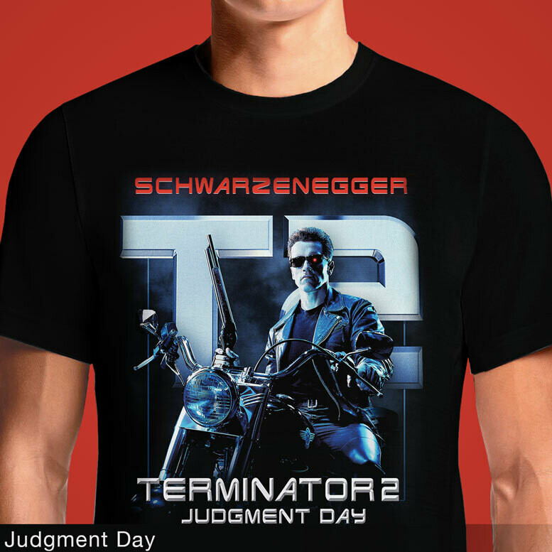 Terminator 2: Judgment Day T800 Poster Black T Shirt