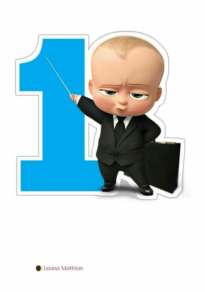 Die cut Baby boss character for boy's Birthday Party Themes Baby boss