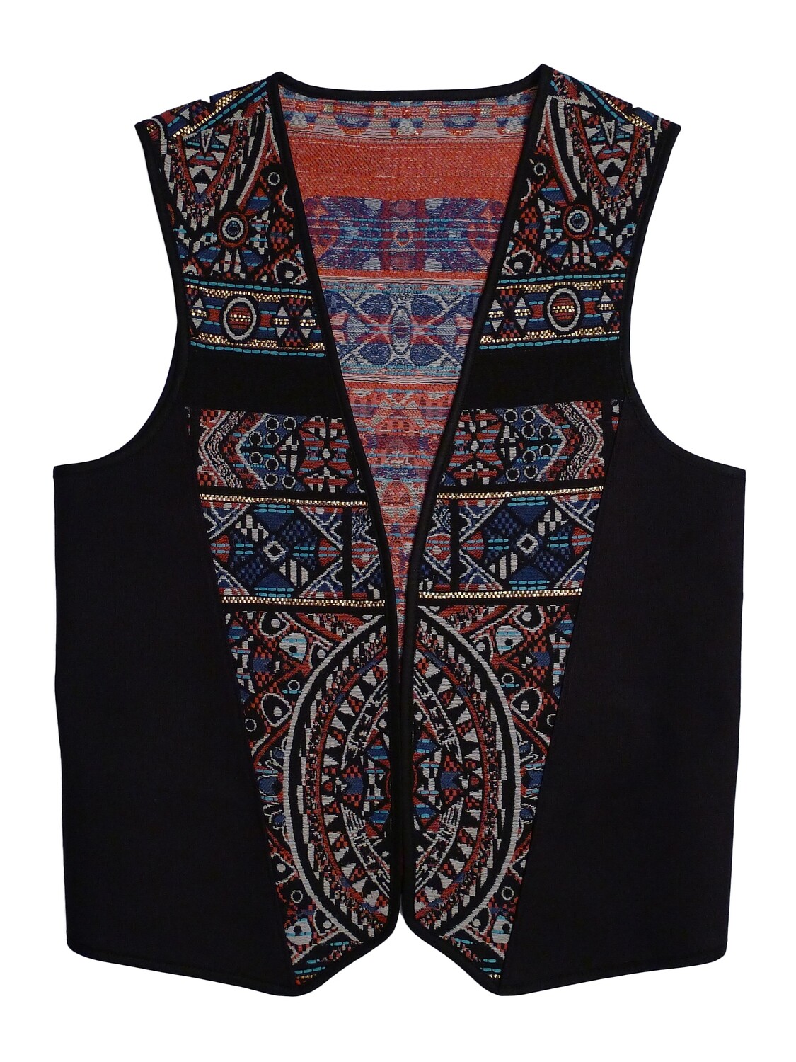 YAKAYA Herren Weste "Dayavati" graphisches Ethno Muster - jedes Teil ...