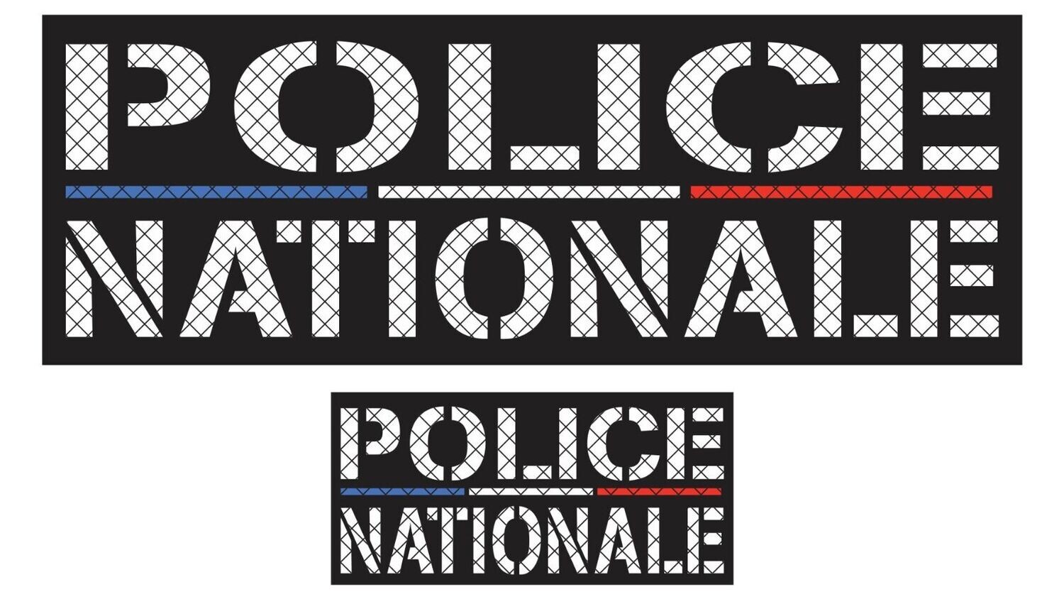 BANDEAUX LASER CUT POLICE NATIONALE REFLECHISSANT
