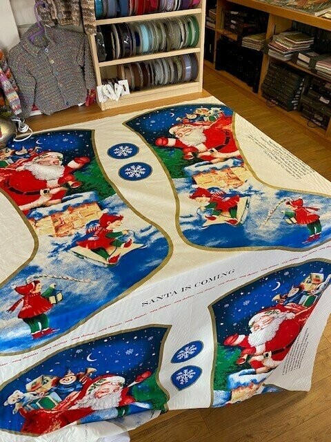 Christmas stocking panel