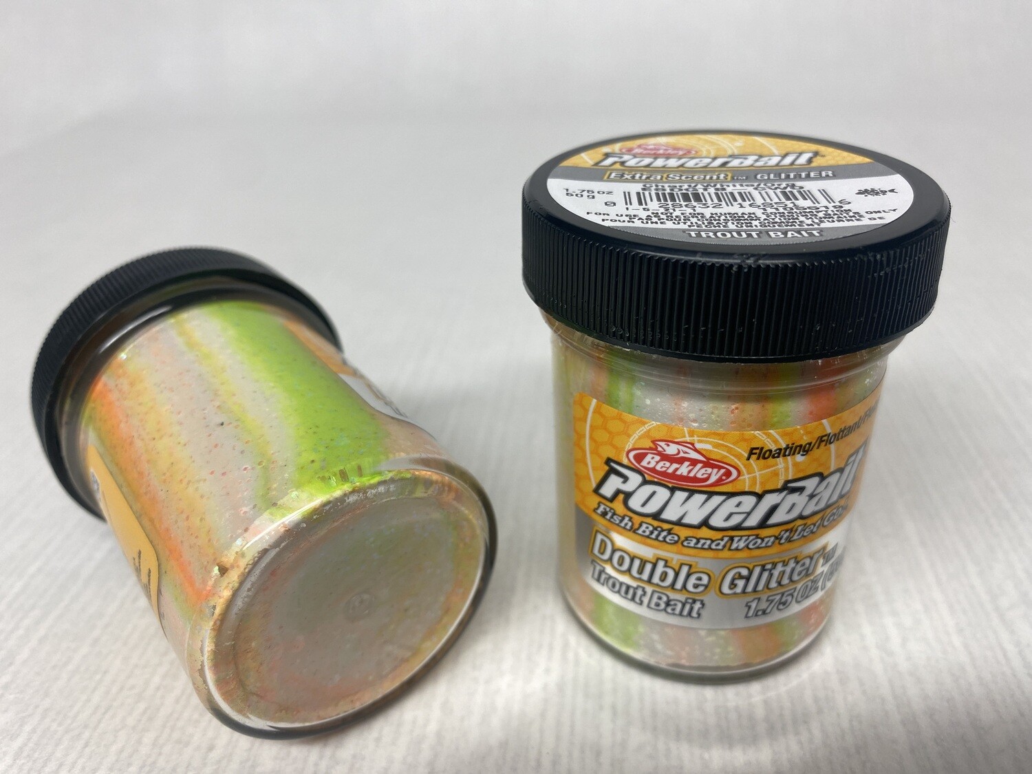 Berkley Powerbait Chartreuse / Orange / White Double Glitter