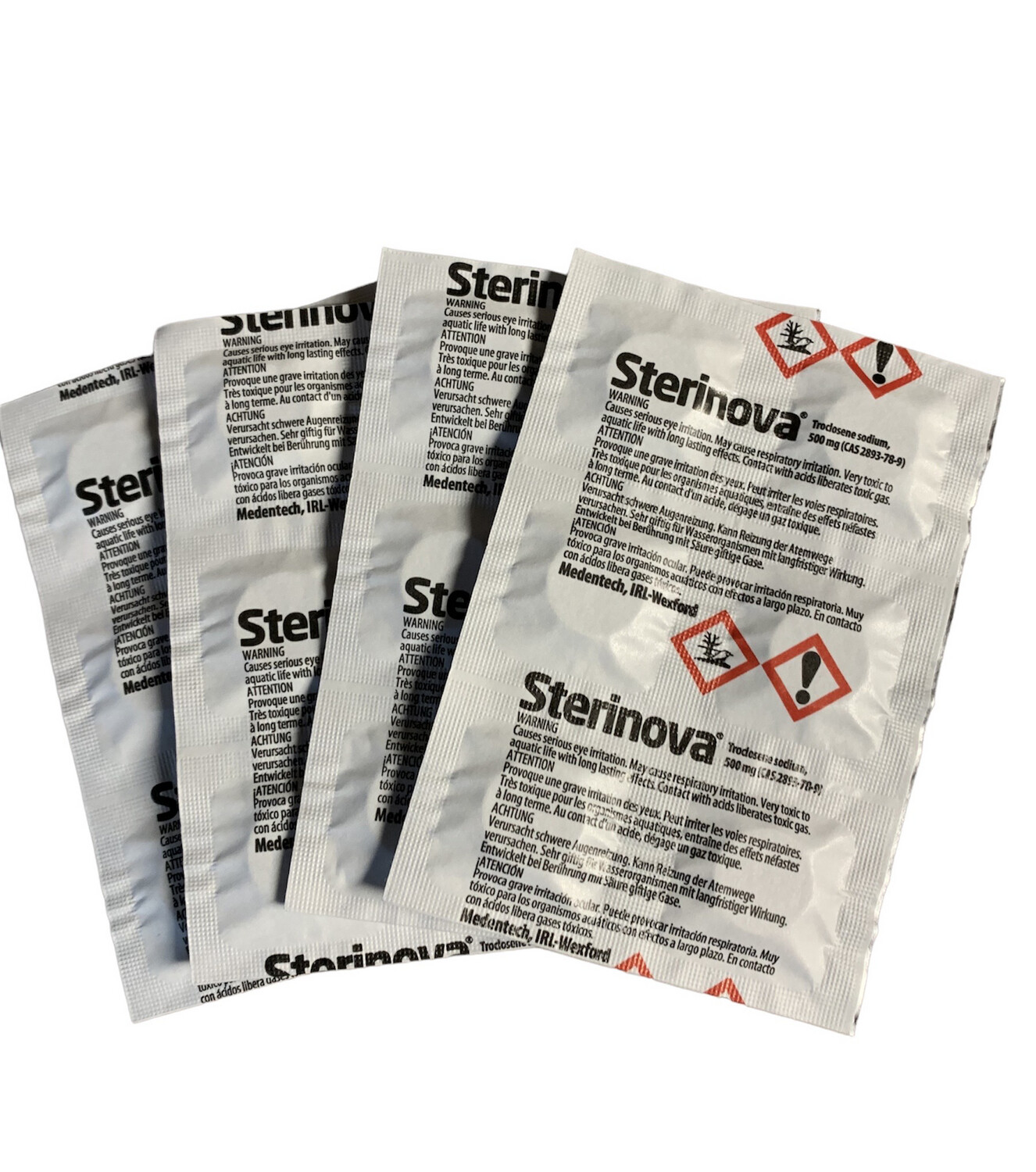 STERINOVA disinfection tablets 4 strips of 6 tablets 24 tablets in ...