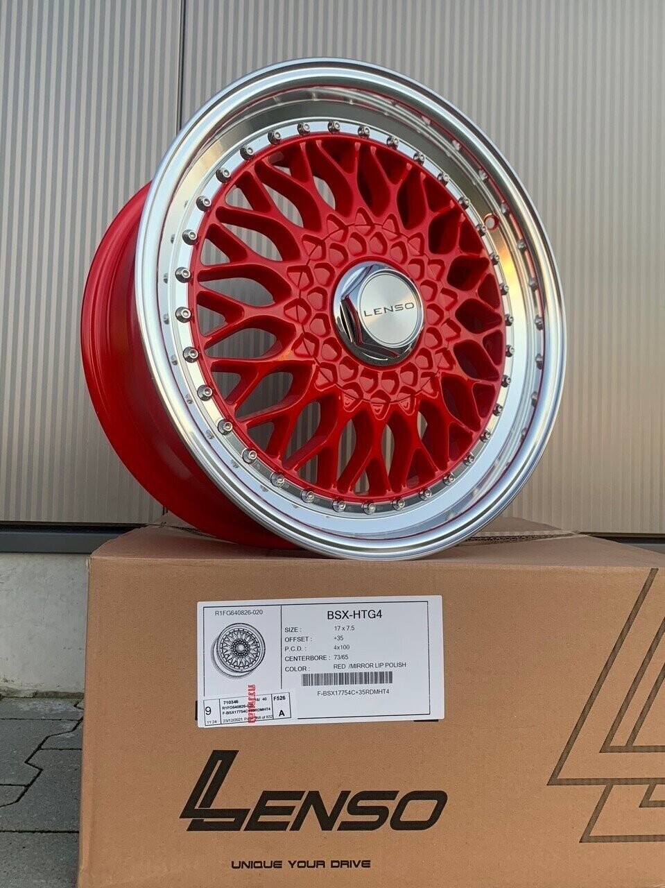 Lenso BSX 7,5x17 ET35 LK 4x100 mit Tüv in Silber
