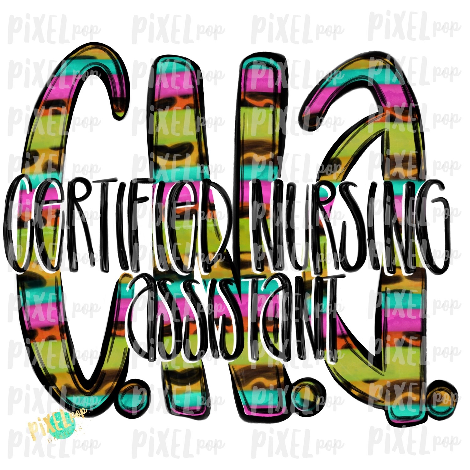 Certified Nursing Assistant CNA BRIGHT PNG Design | Sublimation | Hand ...