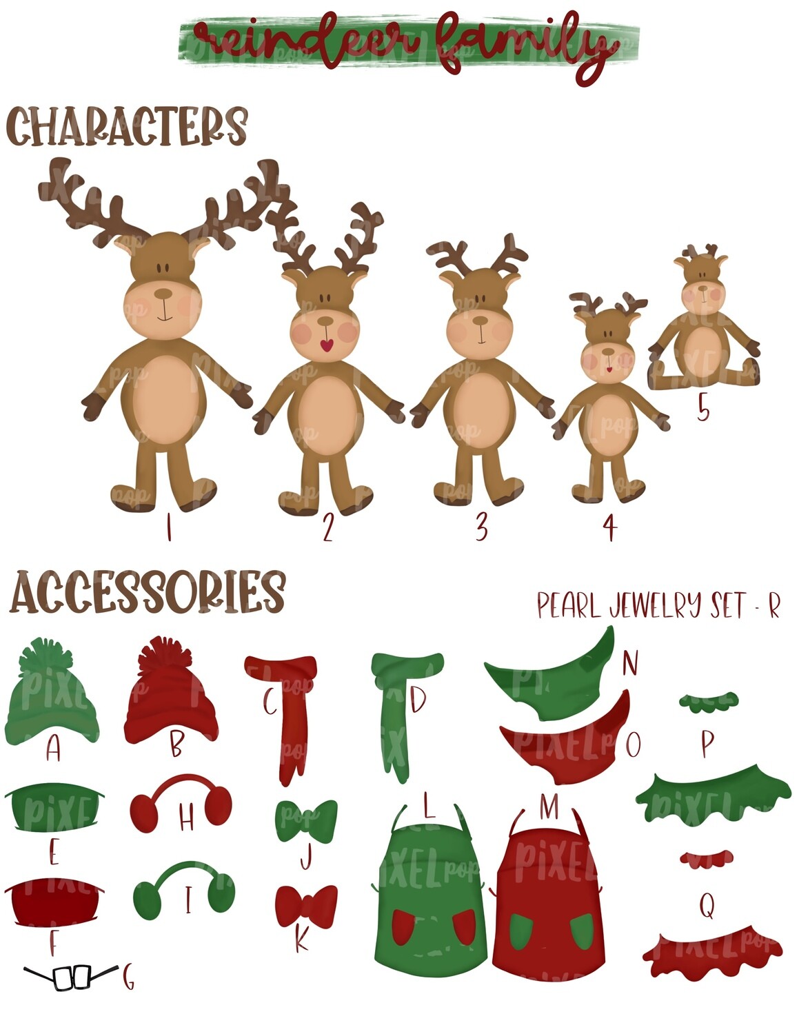 Reindeer Family Set Order Form