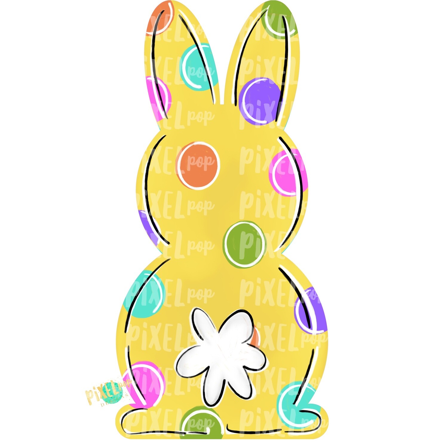 Bunny Back Yellow Easter PNG | Easter Bunny | Easter | Rabbit | Hop ...