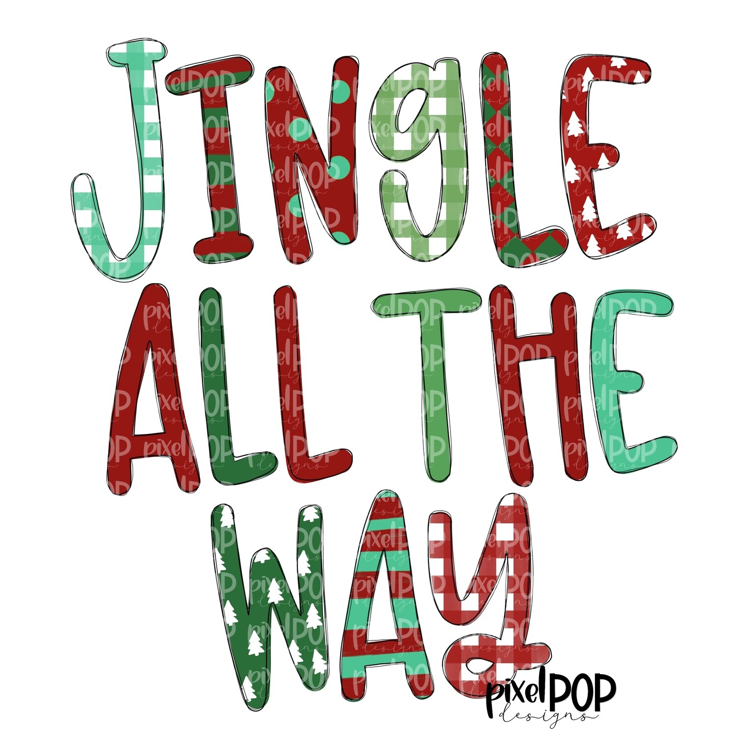 Jingle All the Way PNG | Christmas Design Digital Art | Jingle Bells ...