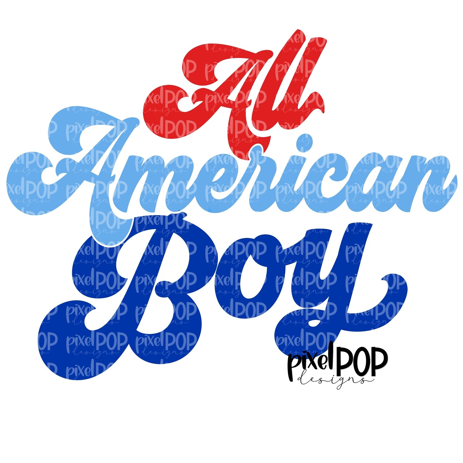 All American Boy PNG | July 4 | Hand Painted Sublimation Design ...