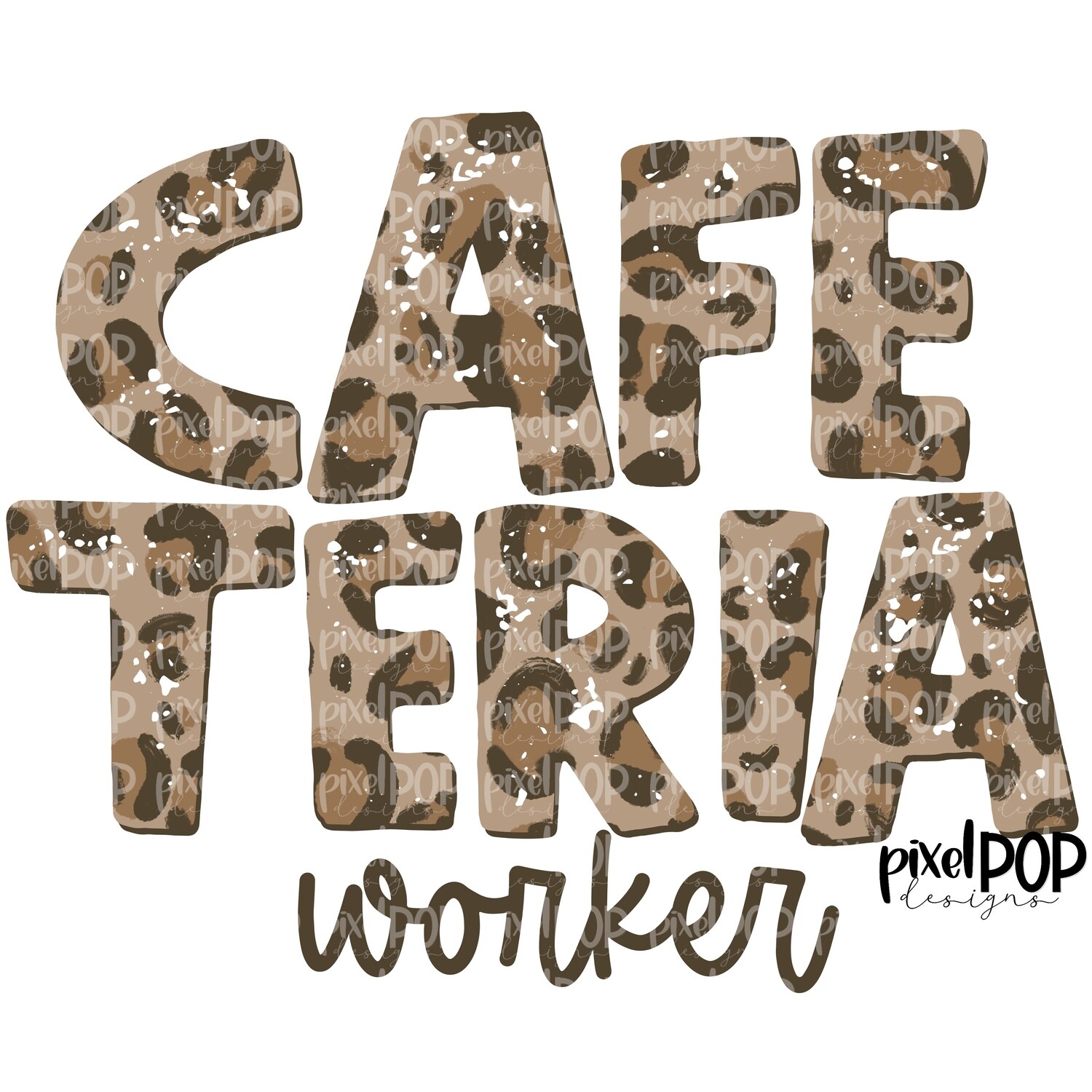 Textured Leopard Cafeteria Worker l PNG | Cafeteria Worker Design ...