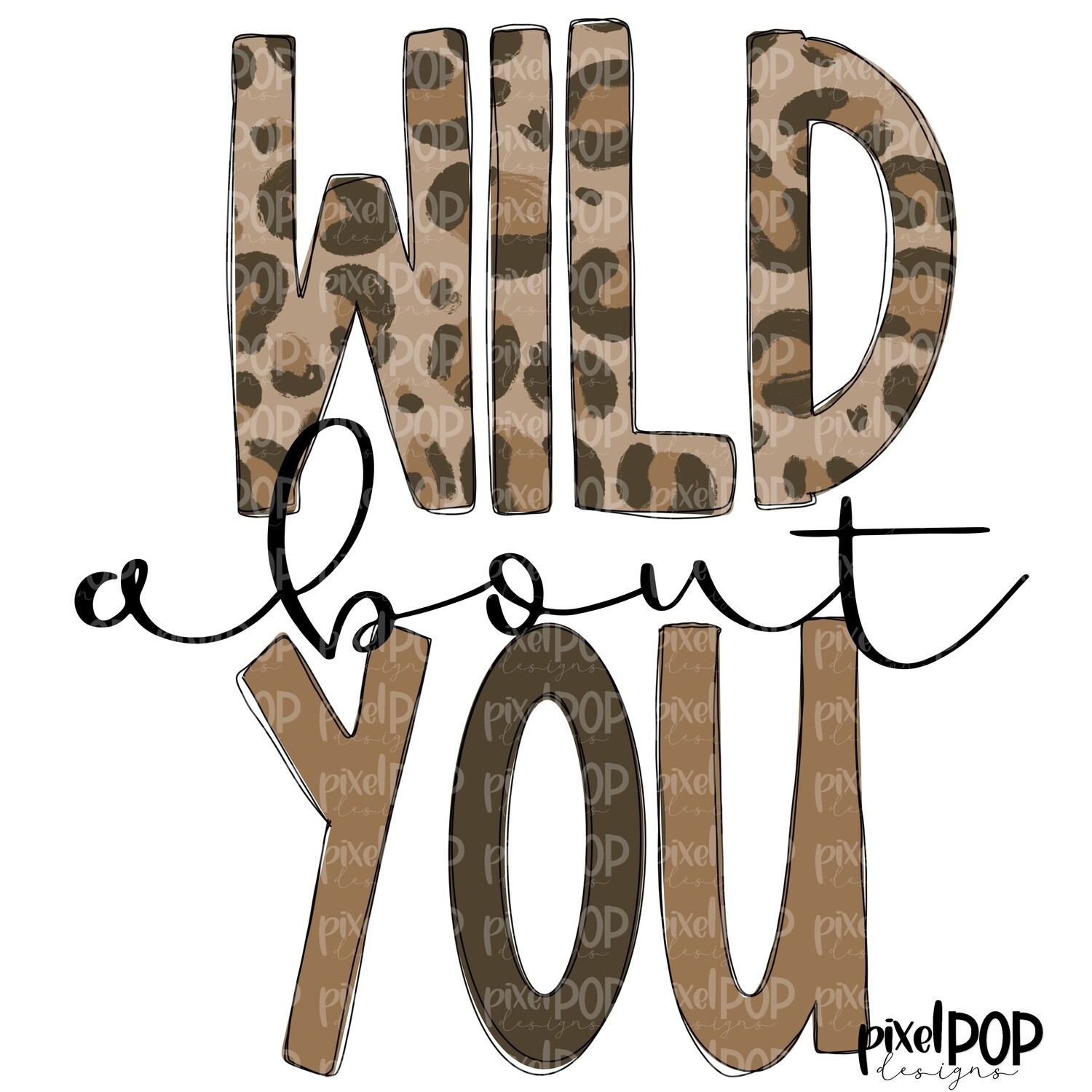 Wild About You Leopard Print Valentine's Day PNG | Valentines Day Art ...