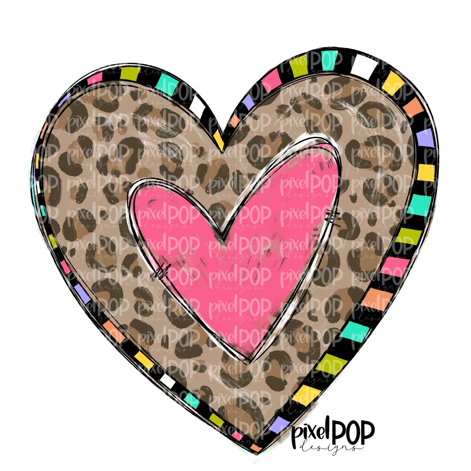 Leopard Print Heart PNG | Valentine's Day | Leopard Print Hearts | Love ...