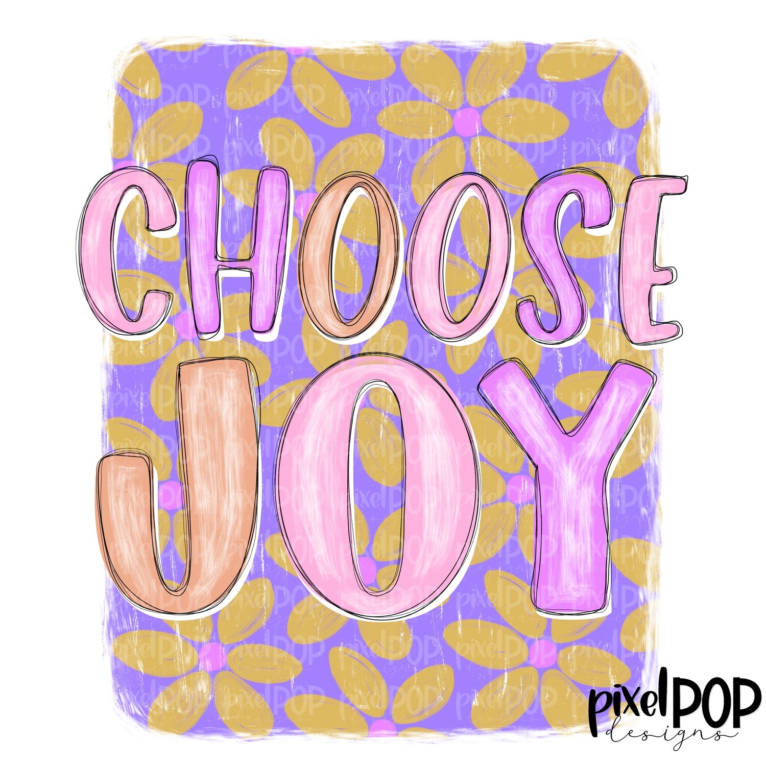 Choose Joy Purple Floral PNG | Religious Art | Art | Leopard Brush ...
