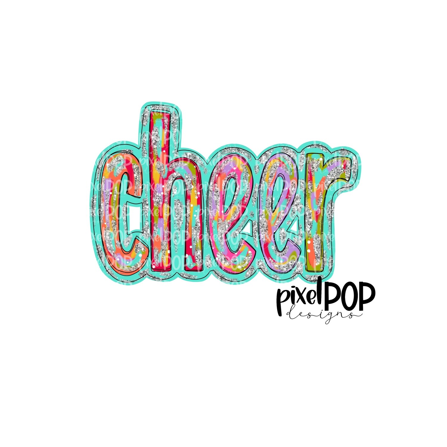 Cheer Silver Glitter Glitz PNG Design | Cheerleading Design ...