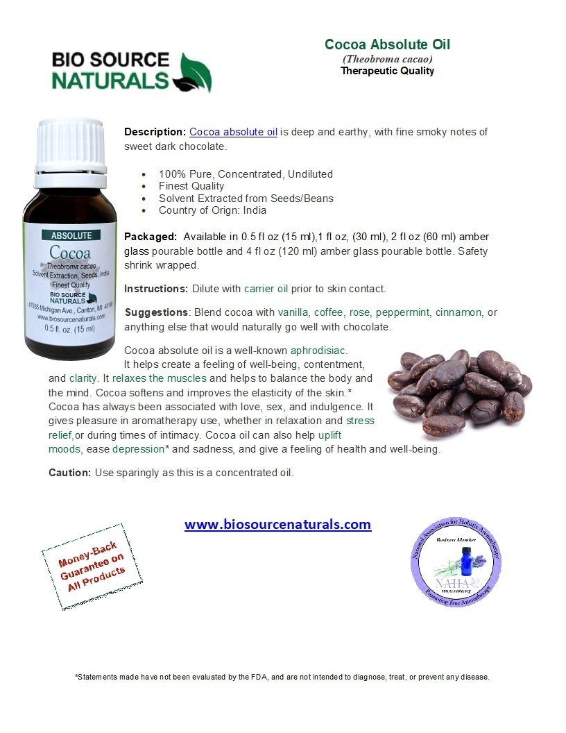 Download Cocoa Absolute Oil Product Bulletin | Store - Bio Source Naturals
