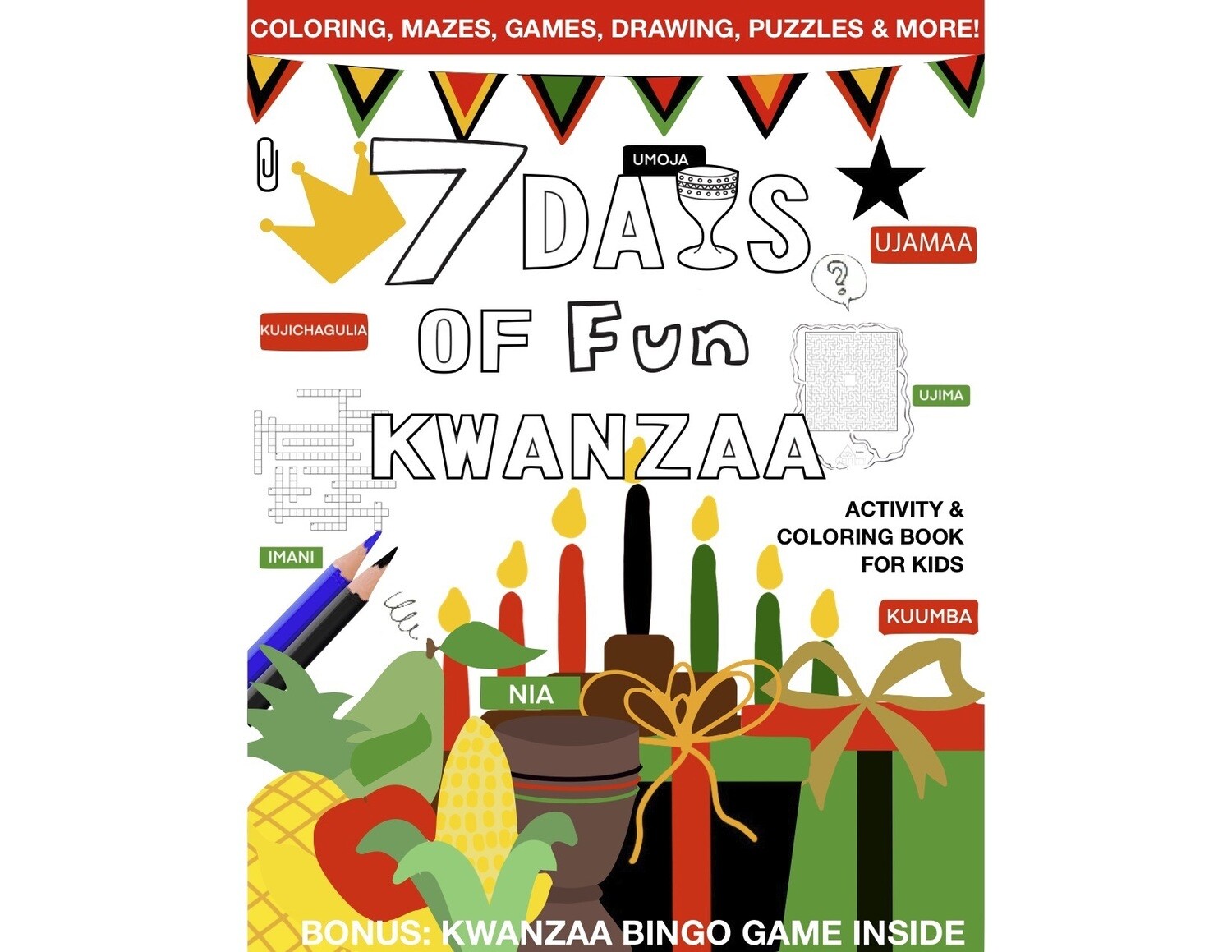 7 Days of Fun: Kwanzaa Kids Activity and Coloring Book for Kids ...