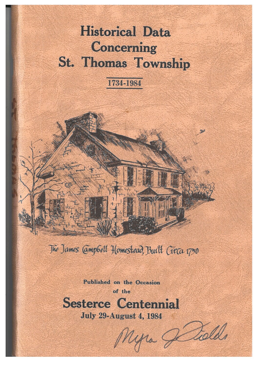 Historical Data Concerning St. Thomas Township 1984
