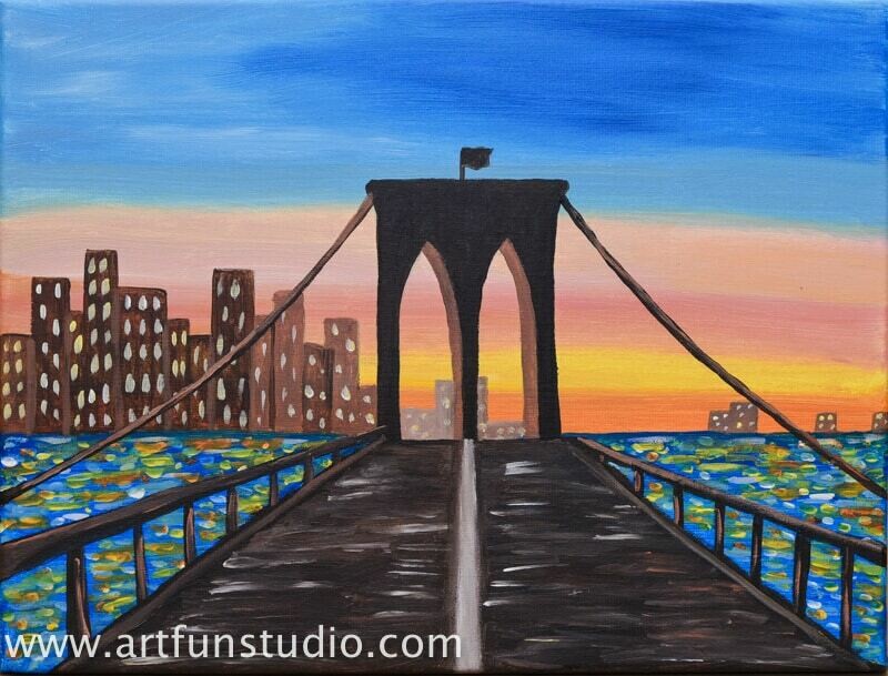 THE BROOKLYN BRIDGE PAINT & SIP KIT | Store - Art Fun Studio