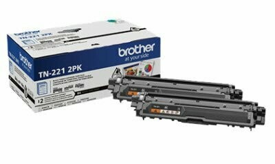 BROTHER TN-221 BLACK TONER (2-PACK)