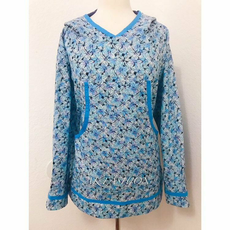 Women kuspuk adult kuspuk alaska kuspuk dress/jacket Blue Floral