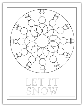 LET IT SNOW COLORING PAGE