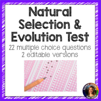 Natural Selection and Evolution Test - Store - Science Lessons That Rock