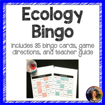Ecology Bingo Vocabulary Review Game - Store - Science Lessons That Rock
