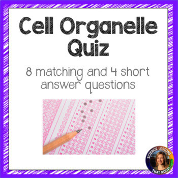 Cell Organelle and Cell Theory Quiz - Store - Science Lessons That Rock