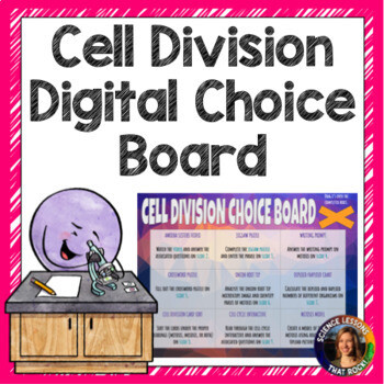 Cell Division Digital Choice Board - Store - Science Lessons That Rock