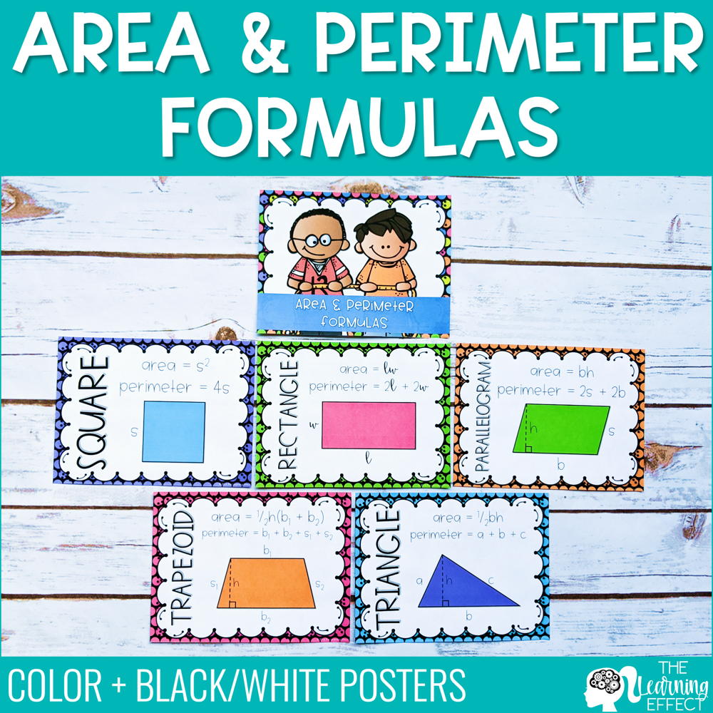 Area and Perimeter Posters | Shop • The Learning Effect