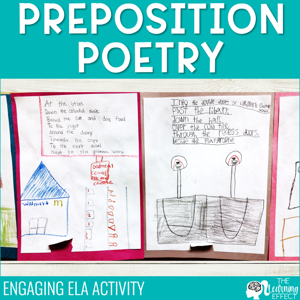 Preposition Poetry Activity | ELA Grammar Project | Upper Elementary ...