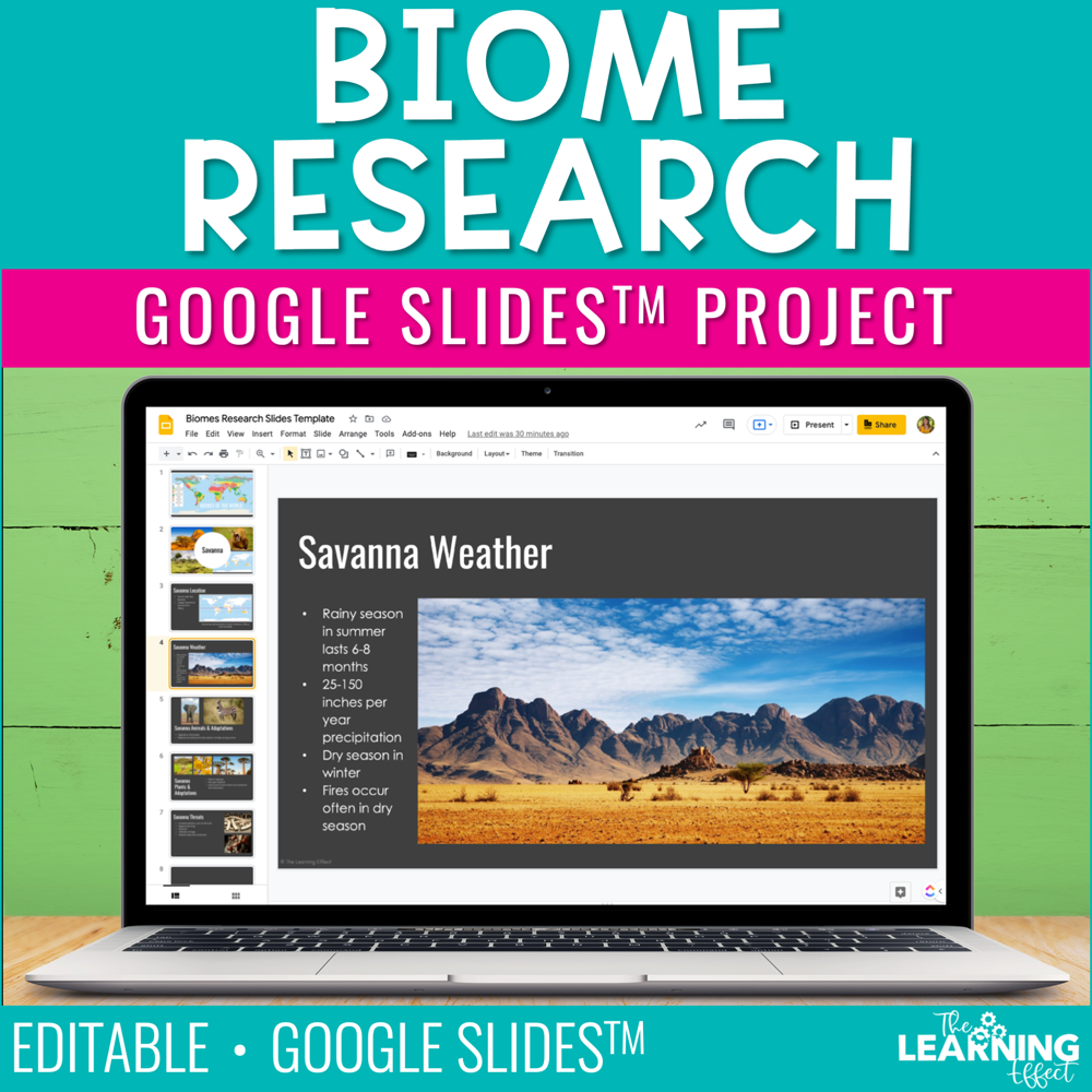Biome Ecosystem Research for Google Slides Project