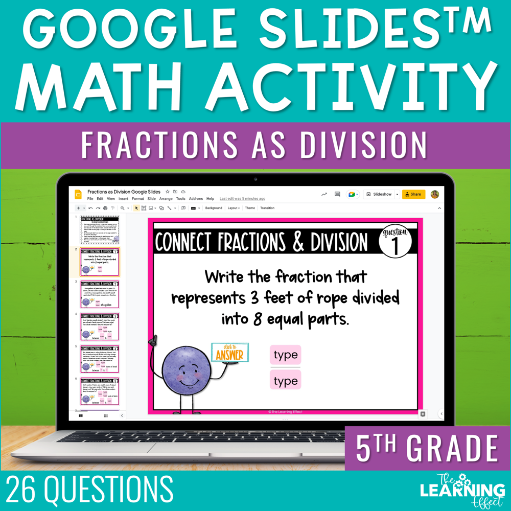 Fractions as Division Google Slides | 5th Grade