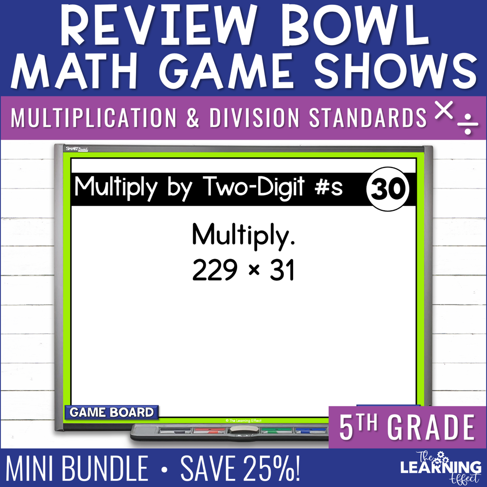 5th Grade Math Multiplication and Division Game Shows