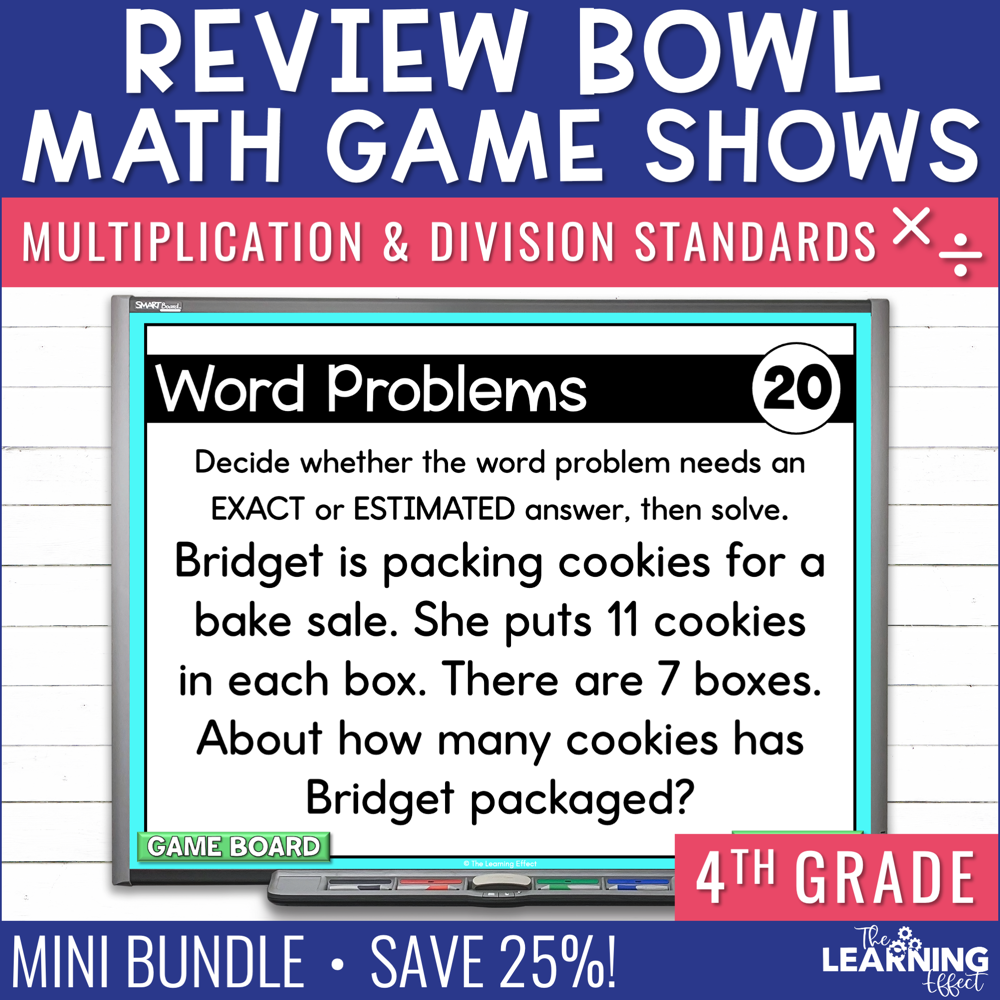 4th Grade Math Multiplication and Division Game Shows
