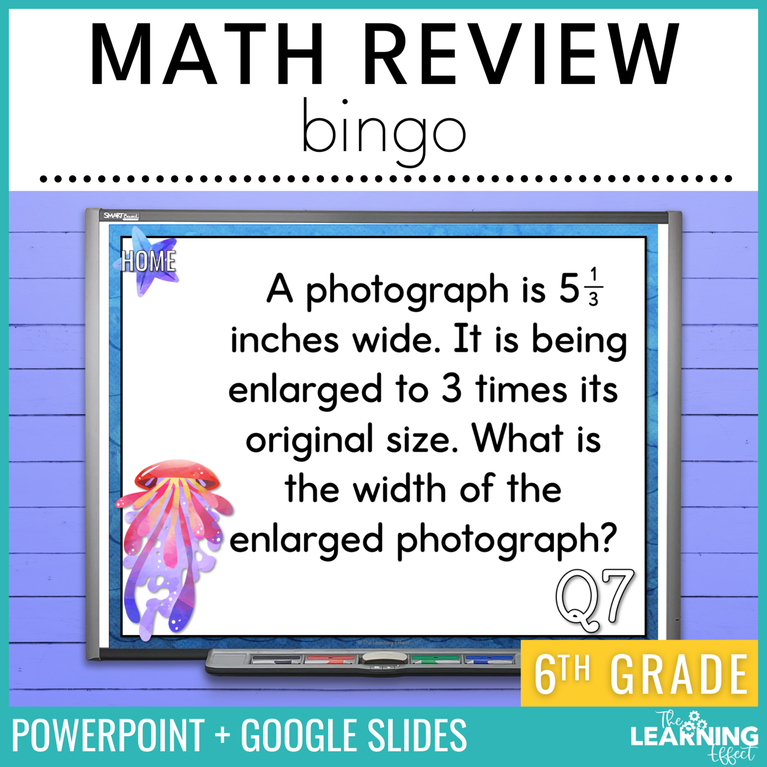 6th Grade Math Review Bingo Game | Test Prep Activity