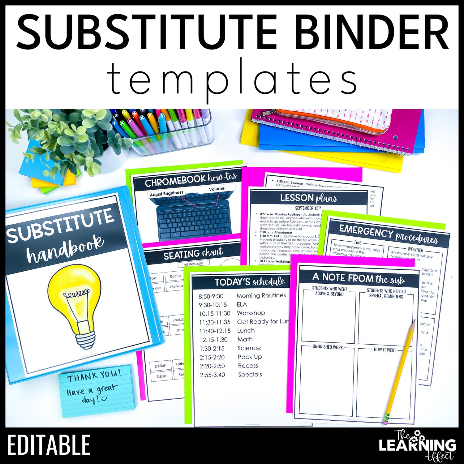 Substitute Binder Templates